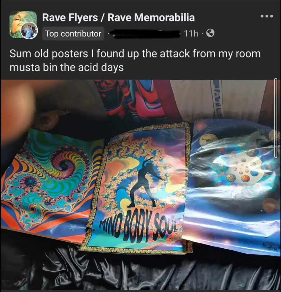 90s Fractal Rave Flyers